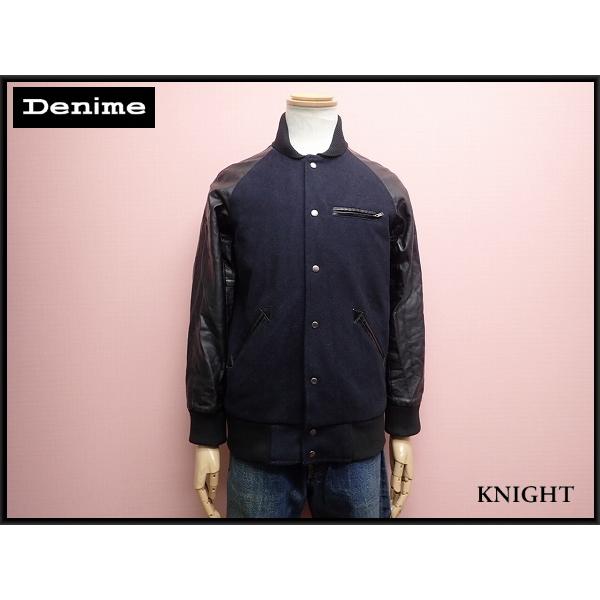 Denime DENIME スタジャン・S ドゥニーム/袖革スタジャン/@B2/22*12*2-23 : KNIGHT ヤフーショッピング店 - 通販 - Yahoo!ショッピング