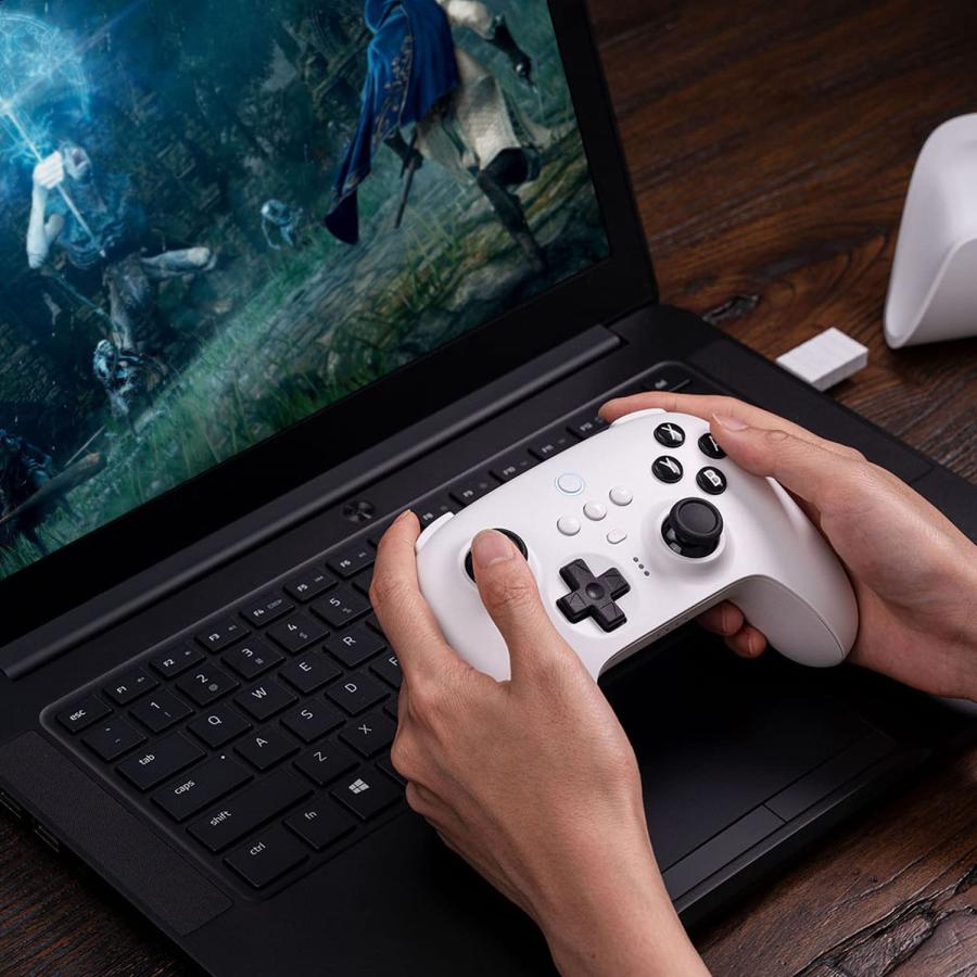 8bitdo ultimate アルティメット ワイヤレス コントローラー 8bit プロコン 2.4G 充電ドック付き スイッチ switch steam Deck 対応 : k ...