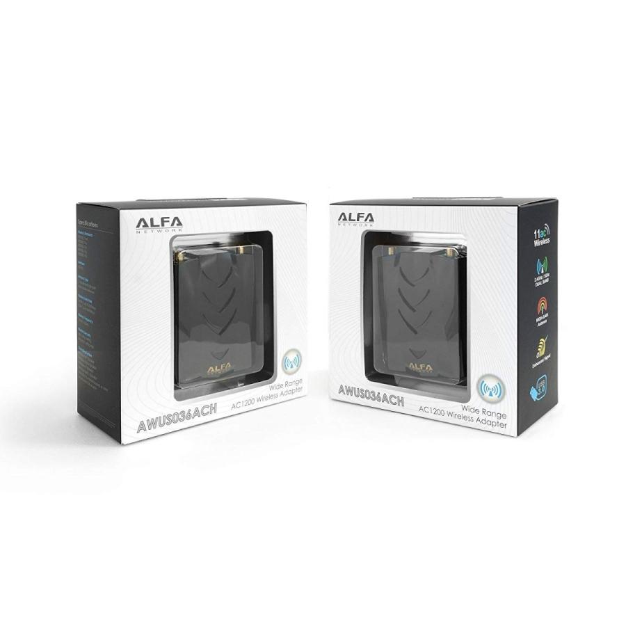 ALFA アルファ AWUS036ACH RTL8812AU 802.11ac AC1200 867Mbps USB3.0 長距離 WiFi ...