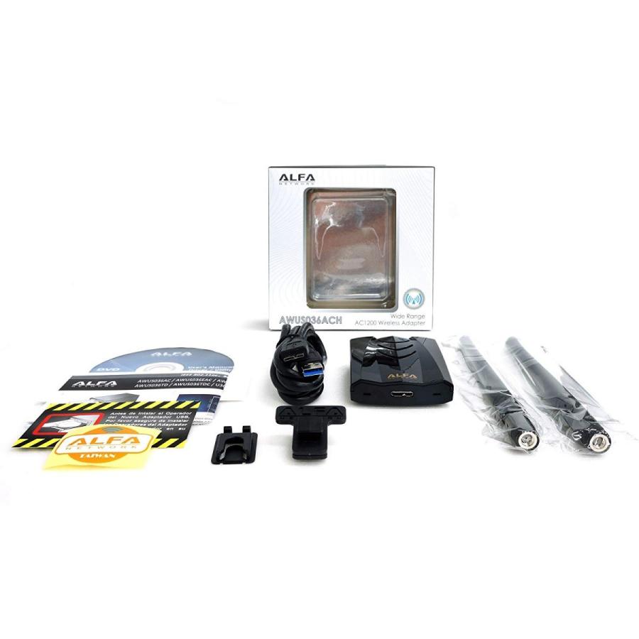 ALFA アルファ AWUS036ACH RTL8812AU 802.11ac AC1200 867Mbps USB3.0 長距離 WiFi ...