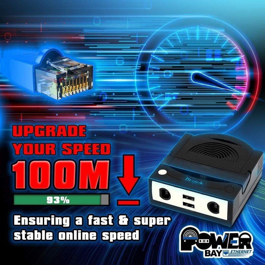 Brook Power Bay Ethernet Switch ドック スイッチ用 GCコントローラー対応 TVモード/テーブルモード切り替え ...