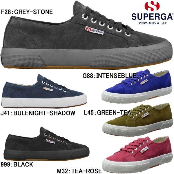 SUPERGA（スペルガ） スニーカー メンズ 2750 レディース Sueu S003SR0 ローカット スエードレザー 黒 : 靴のリード ...