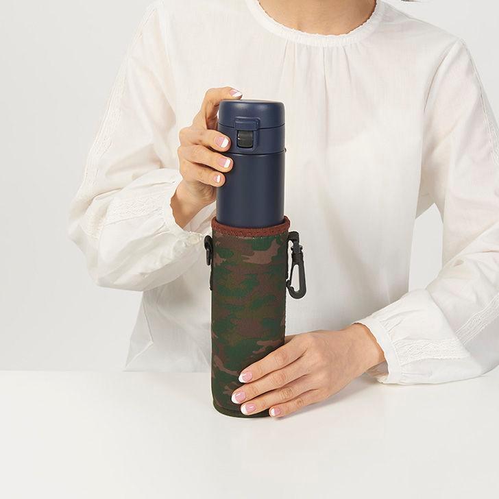 tone スタンディングボトルカバー ショルダー 500ml アーミーグリーン グリーン TC-27 キッチン 水筒 持ち歩き 取っ手付き 自立 直径6.5cmまで : 暮らしの杜 横濱 ...