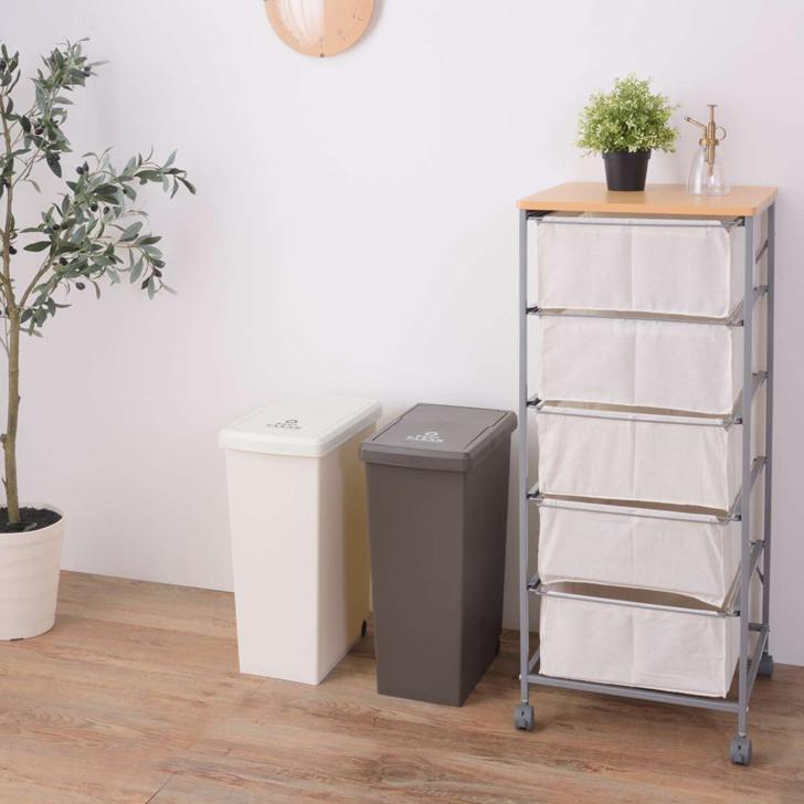 東谷 【メーカー直送】 スライドペール30L ホワイト LFS-762WH ゴミ箱 おしゃれ ダストボックス 30リットル フタ付き 分別 キャスター 北欧風 : 暮らしの杜 横濱 - 通販 ...