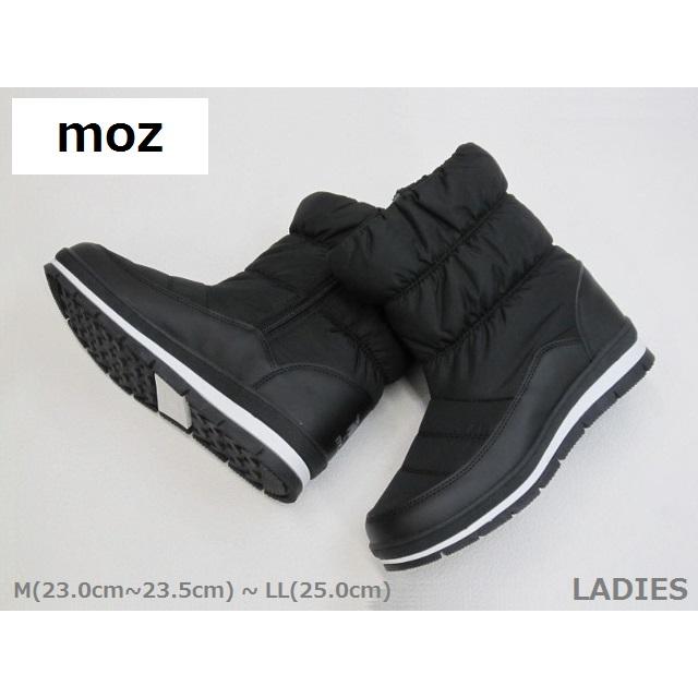 moz MOZ モズ 529 防水 サイドファスナー付き 撥水 オールボア裏 耐滑ソール Laスノーブーツ 黒 23.0cm〜25.0cm（M/L表示展開） : くつやさんK-POINT ...