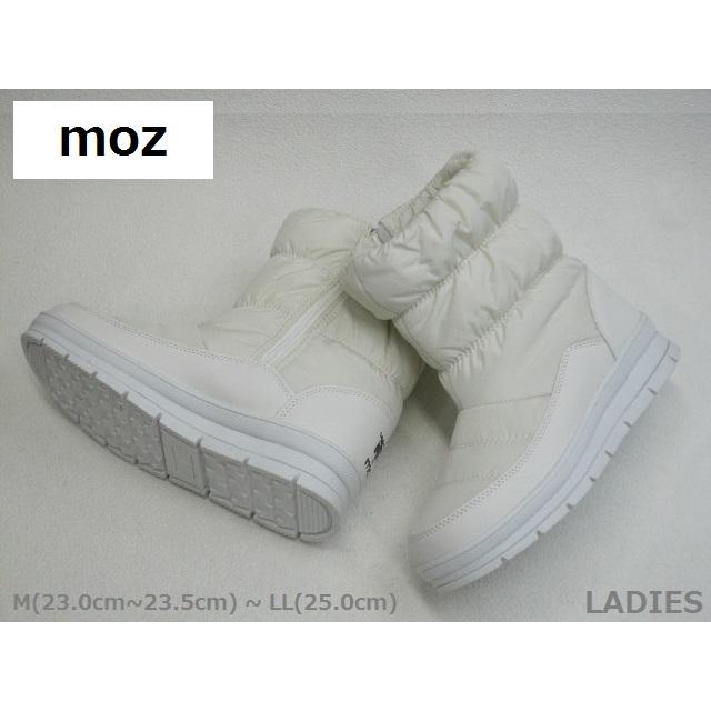 moz MOZ モズ 529 防水 サイドファスナー付き 撥水 オールボア裏 耐滑ソール Laスノーブーツ 白 23.0cm〜25.0cm（M/L表示展開） : くつやさんK-POINT ...