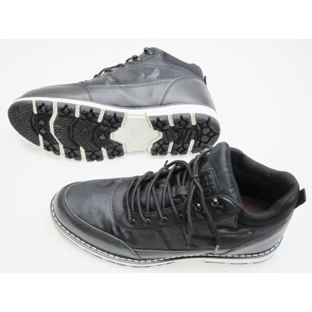 SALE / CECLI McBEE セシルマクビー 205 防水 おしゃれ 防滑 カモフラ柄 ミッドタイプ Meブーツ 黒 25.5cm ...