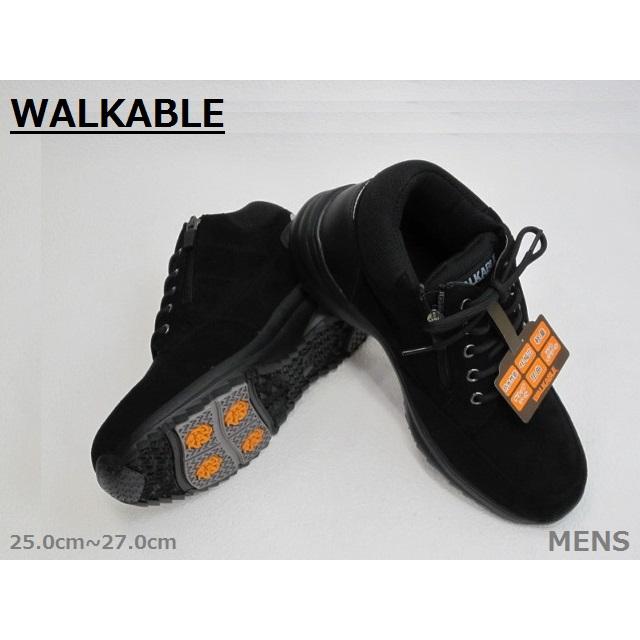 SALE / WALKABLE ウォーカブル 2072 防水 4E 防滑 サイドファスナー ゆったり 反射材付き Meスノーシューズ 黒 25.0cm〜27.0cm＜25％OFF＞ : くつや ...