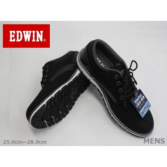 EDWIN SALE / エドウィン 7980 防水 防滑ソール ふかふか クッション性 おしゃれ Meカジュアル 黒 25.0cm〜28.0cm ＜30%OFF＞ : くつやさんK ...