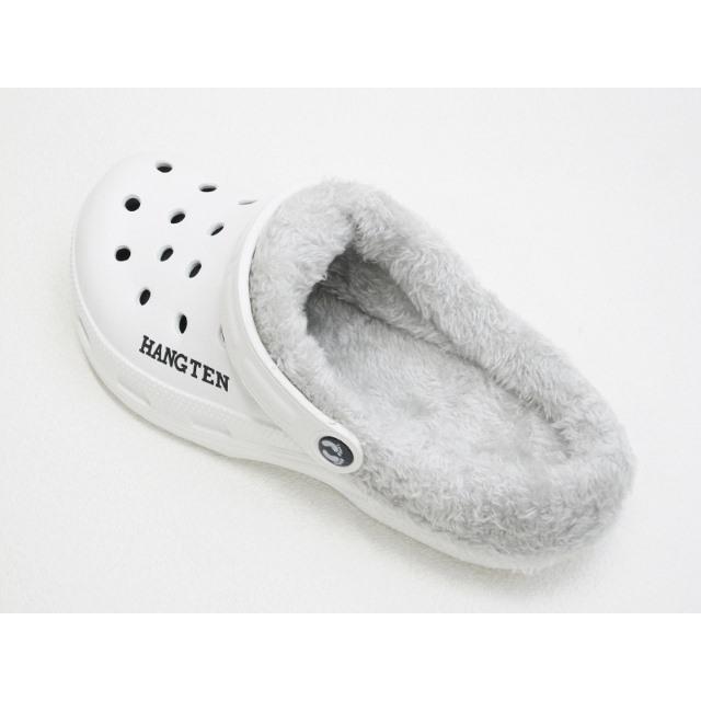 HANGTEN SALE / HANG TEN ハンテン 2192 超軽量 2WAY クロックス風 ボア入り 人気 Meサンダル 白 25.0cm〜27.5cm（M/L表示展開）＜25％OFF ...