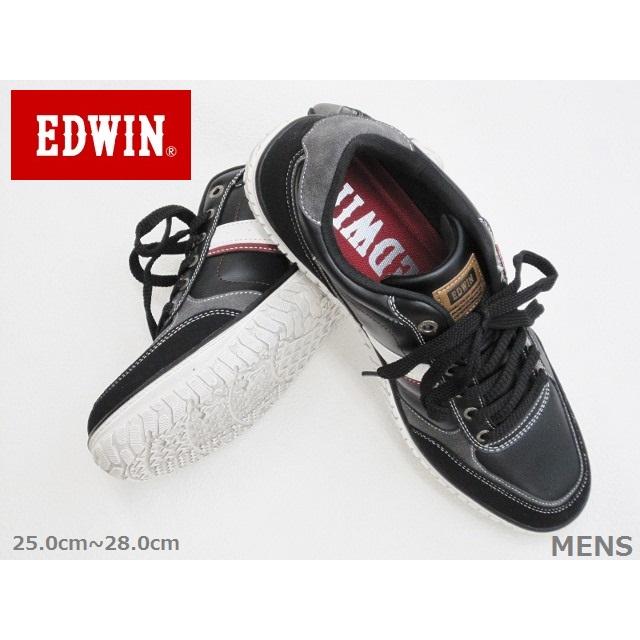 EDWIN SALE / エドウィン 7765 合皮コンビ 超軽量 おしゃれ 幅広 タウン Meシューズ 黒白 25.0cm〜28.0cm＜25％OFF＞ : くつやさんK-POINT ...