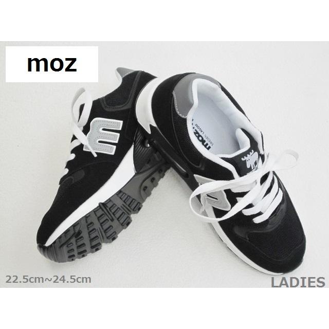 moz SALE / モズ 8273 エア入りソール クッション性 カップインソール カジュアル Laシューズ 黒白 22.5cm〜24.5cm ＜20%OFF＞ : くつやさんK-POINT ...