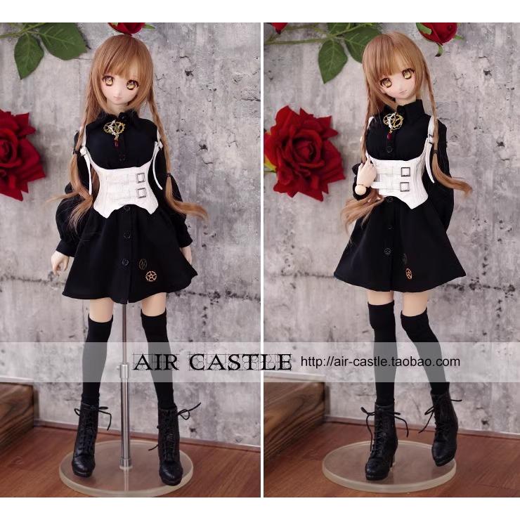 AirCastle 1/3ドール DD ドール服 セット スチームパンク風 ワンピース 白 黒 [AirCastle-3-C47 ...