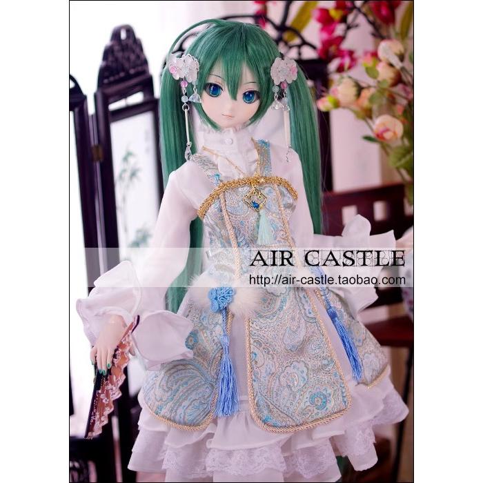 AirCastle 1/3ドール DD ドール服 セット 中華 チャイナ服 スカート 青 [AirCastle-3-C50] : スウィミー ...