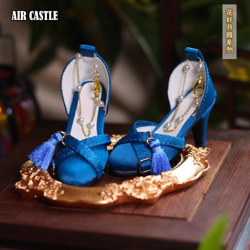 AirCastle 1/3ドール DD SD ドール シューズ 靴 ヒール ハイヒール リボン 赤 青 黒 白 [AirCastle-3-S3 ...