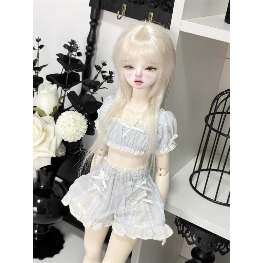 TATA'S PARADISE 1/3ドール SD16 セット服 2点セット トップス スカート フリル リボン パステル 青 [TATASPARADISE-3-C32] : スウィミー ...