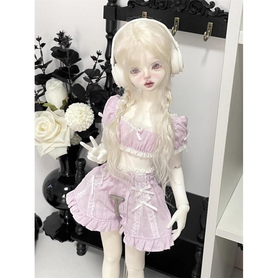 TATA'S PARADISE 1/3ドール SD16 セット服 2点セット トップス スカート フリル リボン パステル 紫 [TATASPARADISE-3-C32 ...