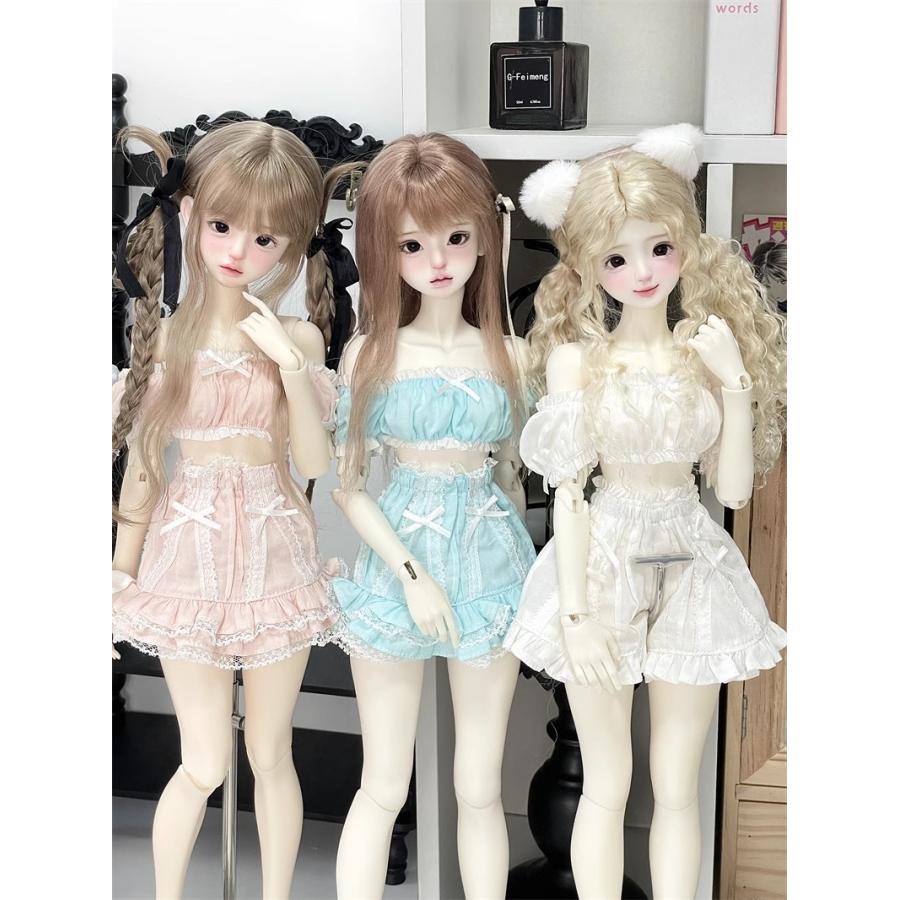 TATA'S PARADISE 1/3ドール SD16 セット服 2点セット トップス スカート フリル リボン パステル 紫 [TATASPARADISE-3-C32 ...