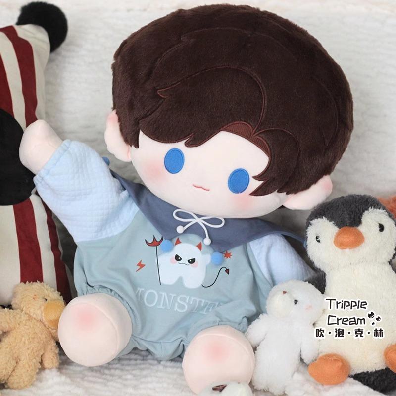 吹泡克林TrippleCream 40cmサイズ ぬいぐるみ ぬい服 ベビー服 モンスター お化け プリント 可愛い ブルー 水色 [TrippleCream-40-C5] : スウィミー ...