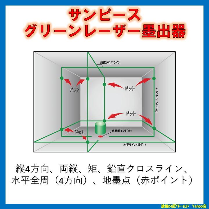 サンピース グリーンレーザー墨出器 SPLA-441GP : 建機の匠ワールド - 通販 - Yahoo!ショッピング
