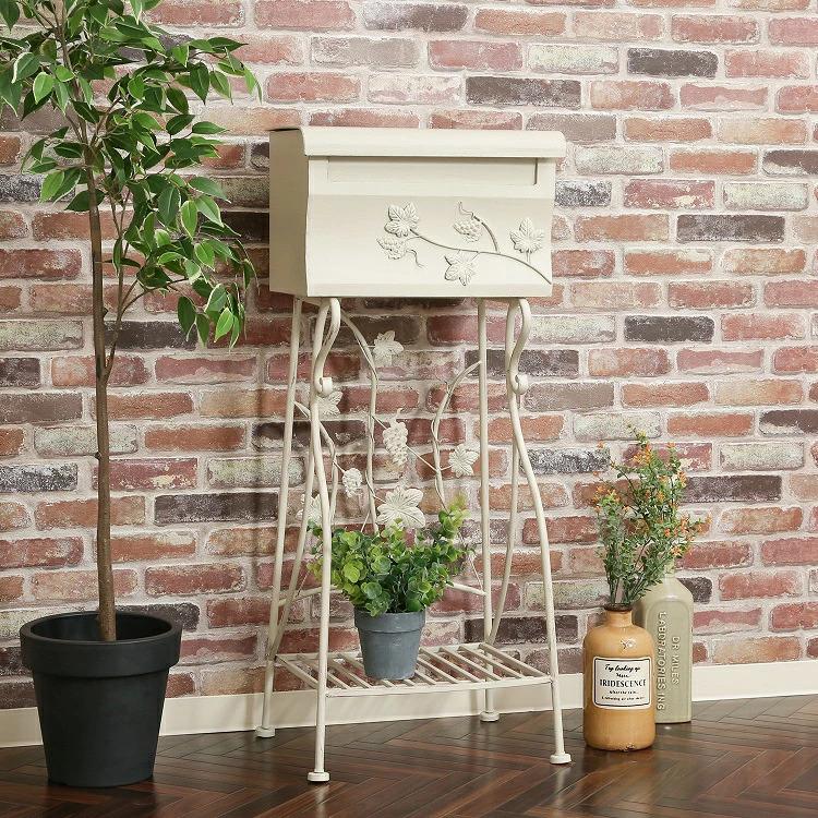 メールボックス 置き型 ポスト メールBOX 横型 郵便ポスト アンティーク調 郵便受け スタンドポスト ホワイト アイボリー 幅42.5cm : KAaGU.com - 通販 - Yahoo ...