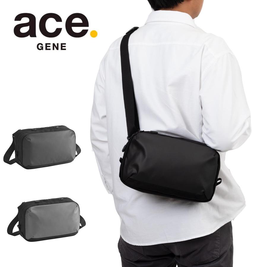 ace. GENE LABEL エース ショルダーバッグ ラグレンティスクロス 横型