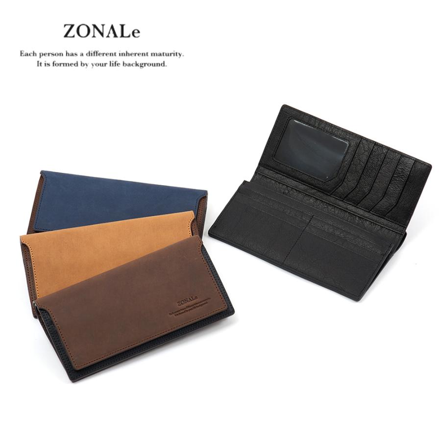 ZONALe 長財布 ゾナール かぶせ 財布 本革 革 レザー メンズ レディース ストラト 薄い ロングウォレット メンズ財布 小銭入れ付き ブランド 人気 大容量 31356 : カバン ...