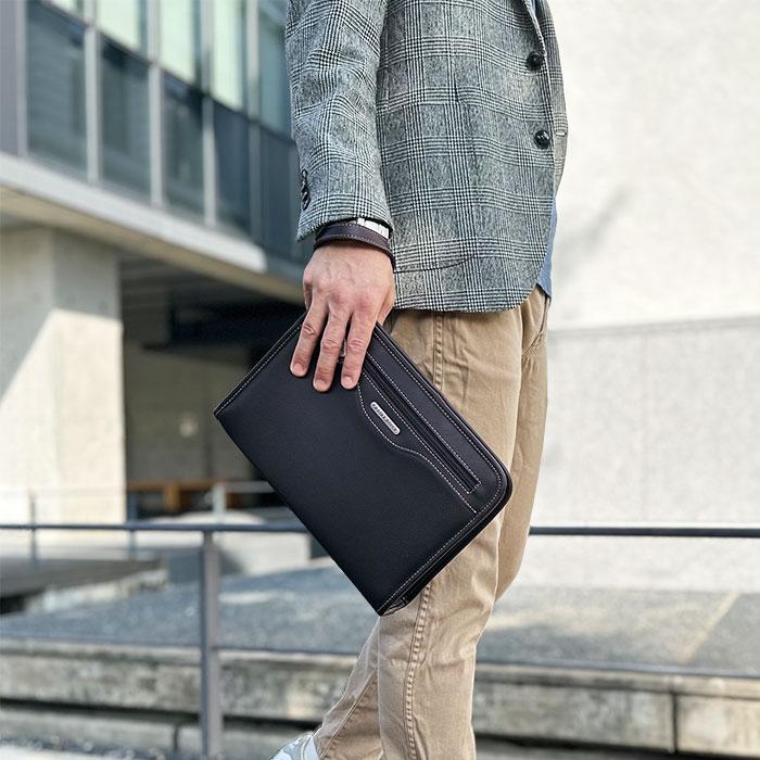 クラッチバッグ セカンドバッグ メンズ 結婚式 B5 29cm ストラップ付き マチあり 大開き 黒 チョコ CRADLE RIVER KBN25954 : 鞄倶楽部Yahoo!店 - 通販 ...