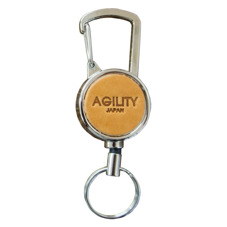 AGILITY リールキーホルダー キーリール カラビナ 革 レザー リール付キーホルダー メンズ レディース 0591 メール便 ギフト : かばん創庫 - 通販 - Yahoo!ショッピング