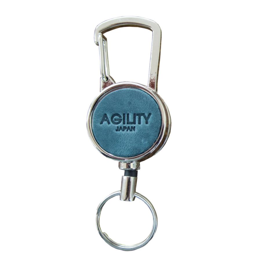 AGILITY リールキーホルダー キーリール カラビナ 革 レザー リール付キーホルダー メンズ レディース 0591 メール便 ギフト : かばん創庫 - 通販 - Yahoo!ショッピング
