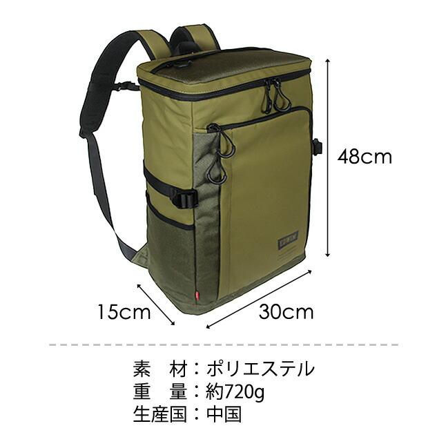 EDWIN（エドウィン） リュックサック メンズ 通学 男子 女子 PU ボックスリュック 21.6L 大容量 スクエア型 軽量 黒 紺 カーキ 0411474 : カバンイズム - 通販 ...