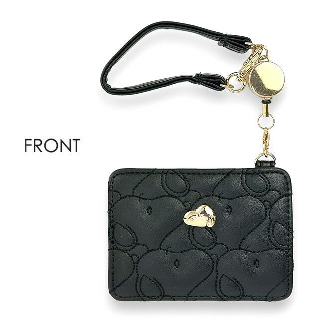 PEANUTS パスケース 女の子 SNOOPY スヌーピー リールストラップ付き 定期入れ ピーナッツ レディース 小学生 中学生 高校生 黒 白 123761 123762 : カバン ...