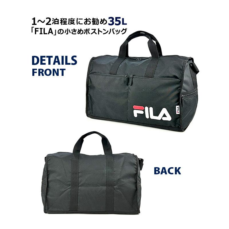 FILA ボストンバッグ 修学旅行 女の子 高校生 フィラ ネオンロゴ トラベルボストン 35L ブラック 黒 fib-1441 : カバンイズム - 通販 - Yahoo!ショッピング