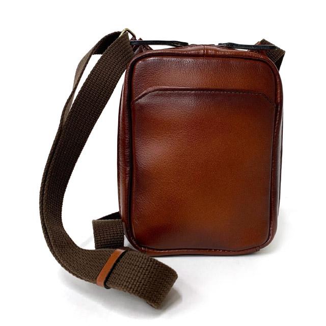 斜めがけバッグ メンズ ショルダーバック 男性 60代 50代 メンズバッグ 小さめ 茶 革 小型 GEM BASIC タテ型 ミニショルダーバッグ 豊岡製鞄 1513 : かばんmart ...