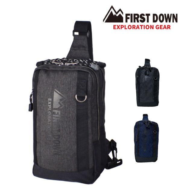 FIRST DOWN ボディバッグ メンズ 斜めがけ ボディーバッグ かっこいい キッズ 高校 中学 メンズバッグ 2ルーム ボディバック ...