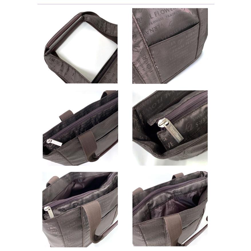 レディース トートバッグ 大きめ ファスナー付き トート 旅行 50代 60代 おしゃれ 軽量 トートバック 黒 茶 Vernal Flowers B4サイズ vf-024 : かばんmart ...