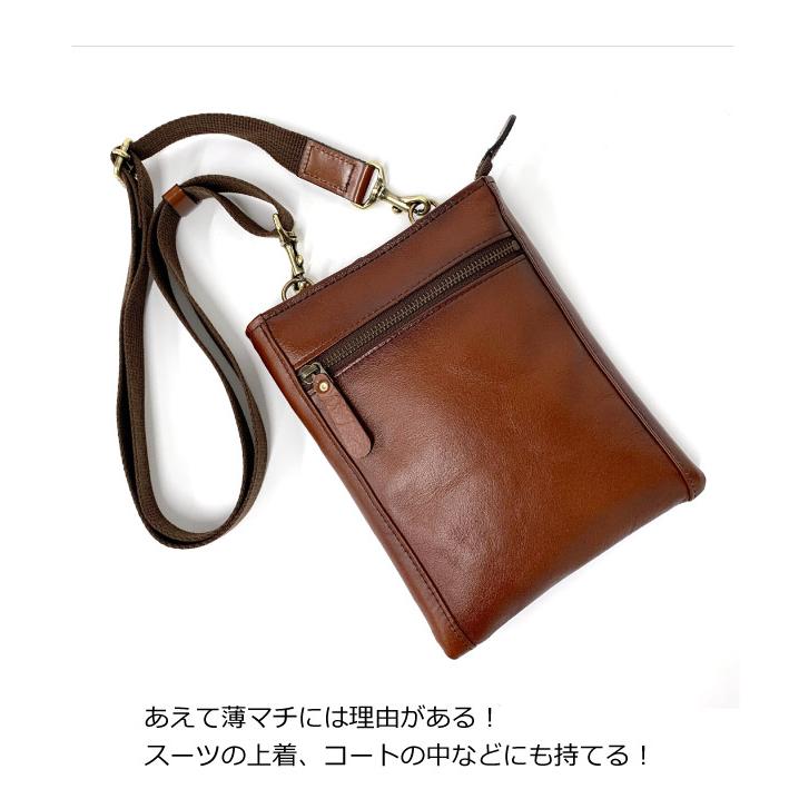 ショルダーバック 斜めがけバッグ メンズ 男性 60代 50代 レザー ショルダー メンズバッグ 小さめ GEM BASIC タテ型 ミニショルダーバッグ 豊岡製鞄 1523 : 1523 ...
