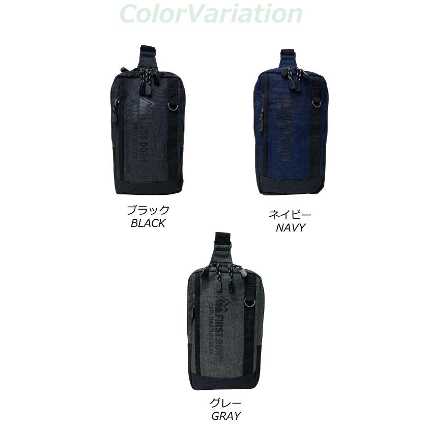 FIRST DOWN メンズ ボディバッグ おしゃれ かっこい 斜めがけバッグ ワンショルダー キッズ 高校 中学 メンズバッグ 2ルーム ...