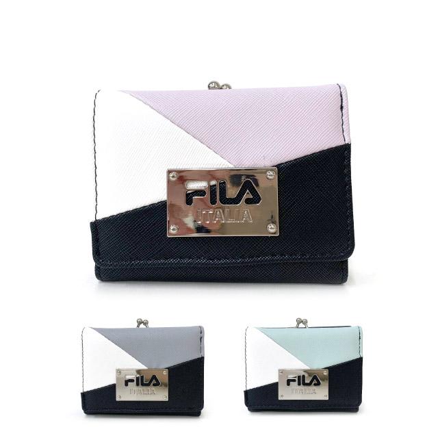 FILA 子供 財布 おしゃれ フィラ ミニ財布 男子 三つ折り財布 女子 高校 中学 小学校 お財布 修学旅行 メタル切り替え がま口コンパクト財布 fims-0402 : かばんや ...