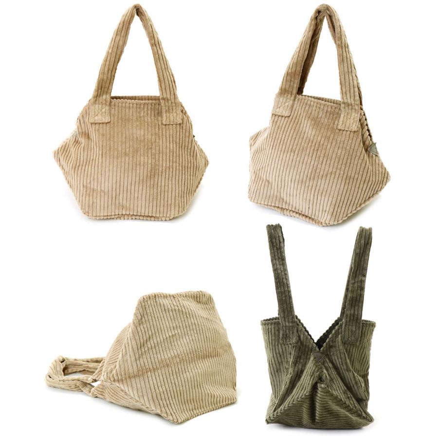 SYNG トートバッグ コーデュロイ 撥水 Mサイズ 六角形 B5 日本製 レディース バッグ ヘキサゴン 遠州木綿 綿 コットン トート ...