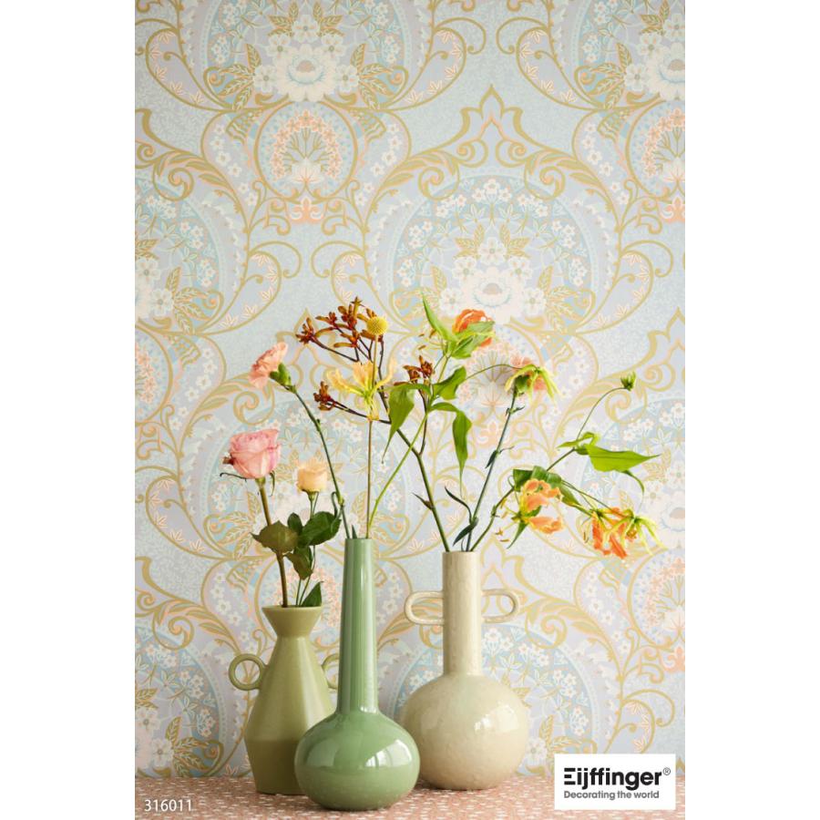 TECIDO 輸入壁紙 クロス テシード オランダ アラベスク ダマスク 植物 ゴージャス のりなし 壁紙 Eijffinger (52cm×10m) [1ロール単位] : カベコレ ...
