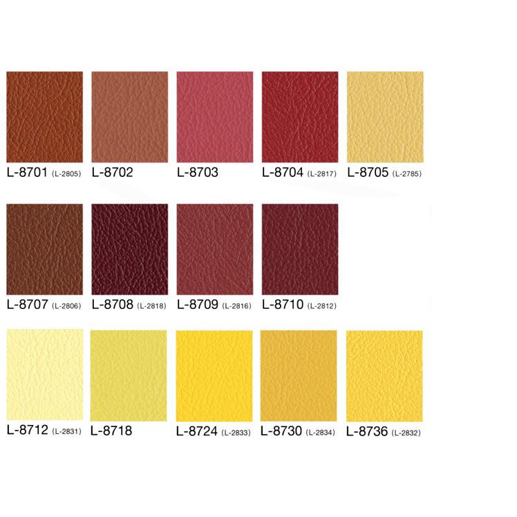 椅子生地 椅子張り生地 合皮 生地 レザー シンコール オールマイティー 赤色 ピンク オレンジ 黄色 紫色 茶色 L-8676〜L-8753 ...