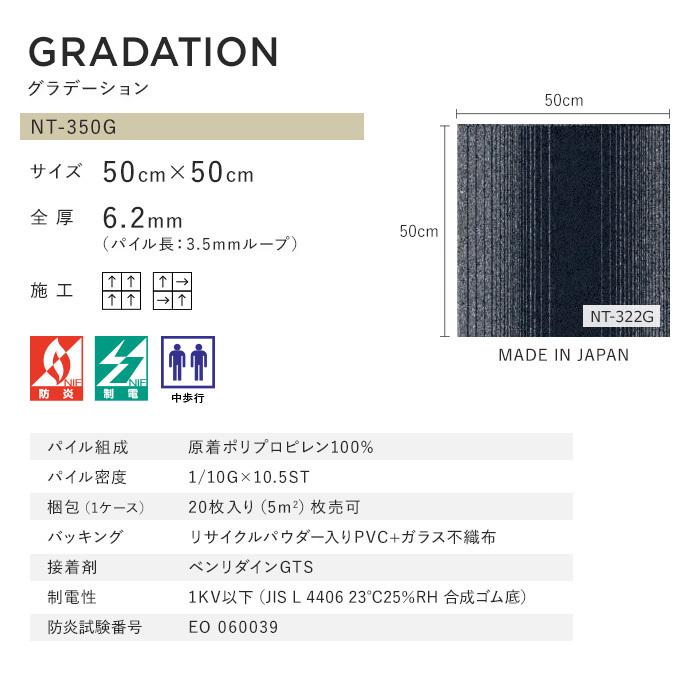 タイルカーペット サンゲツ 高級タイルカーペット NT-350G グラデーション*NT-322G/NT-319G :tcsa0067:DIYSHOP RESTA Yahoo!店 - 通販 ...