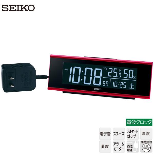 SEIKO デジタル 電波 クロック DL307R C3 目覚まし 時計 LED 温度 湿度 カレンダー セイコー お取り寄せ 正規品 : 家電とギフトの専門店 カデココ - 通販 ...