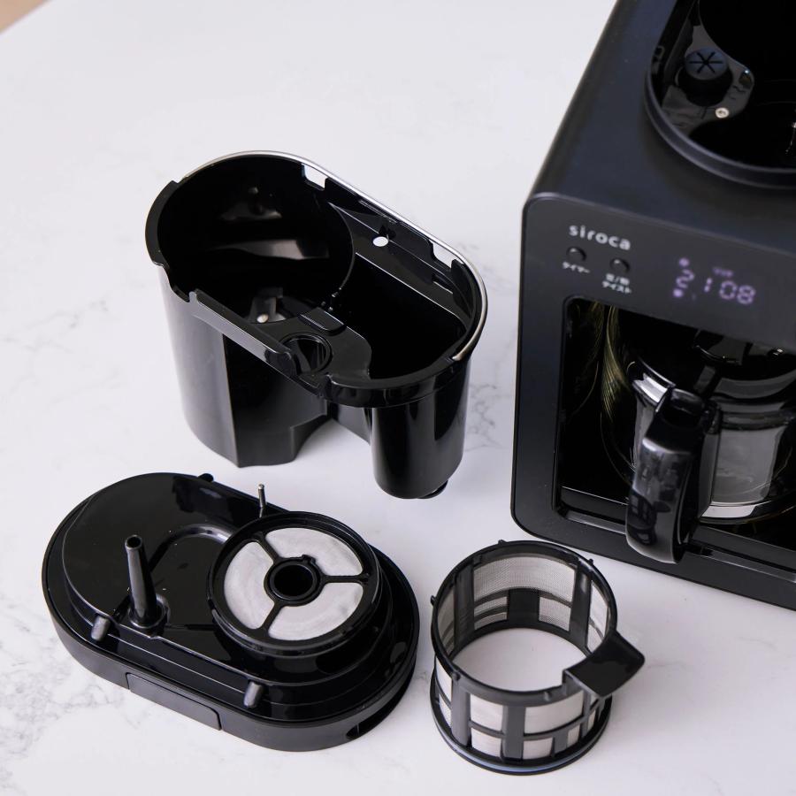 siroca コーヒーメーカー ミル付き 全自動 シロカ SC-A352 コンパクトサイズ 珈琲 豆挽き カフェばこ ガラスサーバー ブラック : 家電とギフトの専門店 カデココ - 通販 ...