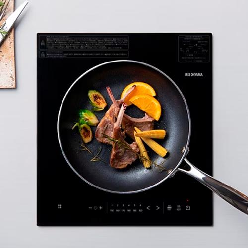 IHC-B113-B アイリスオーヤマ IRIS 1口ビルトインIHクッキングヒーター ブラック デザインタイプ 100V : ihc ...