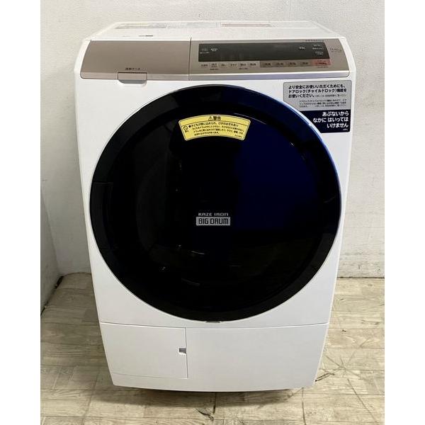 日立/HITACHI BD-SV110CL ドラム式洗濯乾燥機 ビッグドラム 洗濯11kg/乾燥6kg 左開き ホワイト 2019年製 中古 ...