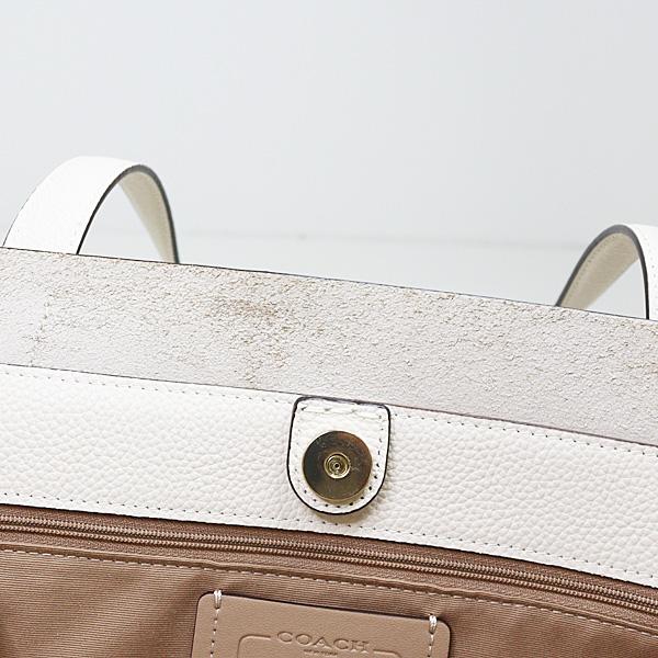 COACH（コーチ） キャメロン トート ナチュラル ペブル レザー チョーク CC050 アウトレット 【中古】 : 質かづさや - 通販 ...