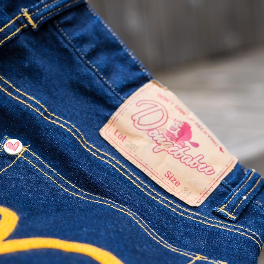DGBB 201 STRETCH DENIM フロント刺繍あり デニム ジーパン DGBB 201 STRETCH DENIM フロント刺繍あり デニム ジーパン