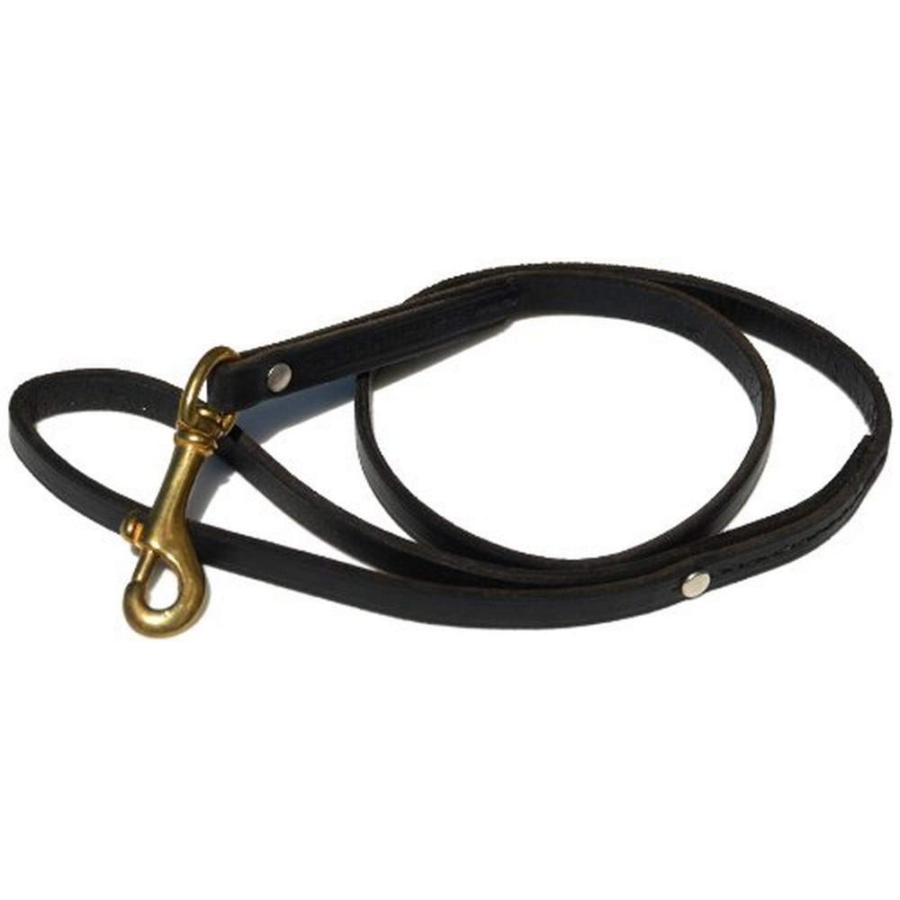 Signature k9 標準レザーリーシュ 3フィート x 1/2インチ ブラック :YS0000046838379293 ...